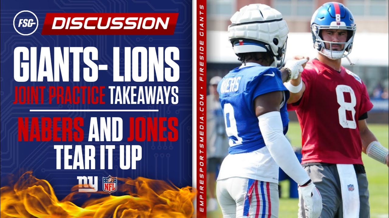 Giants-Lions Joint Practice | Nabers and Jones Tear it Up | Unstoppable ...