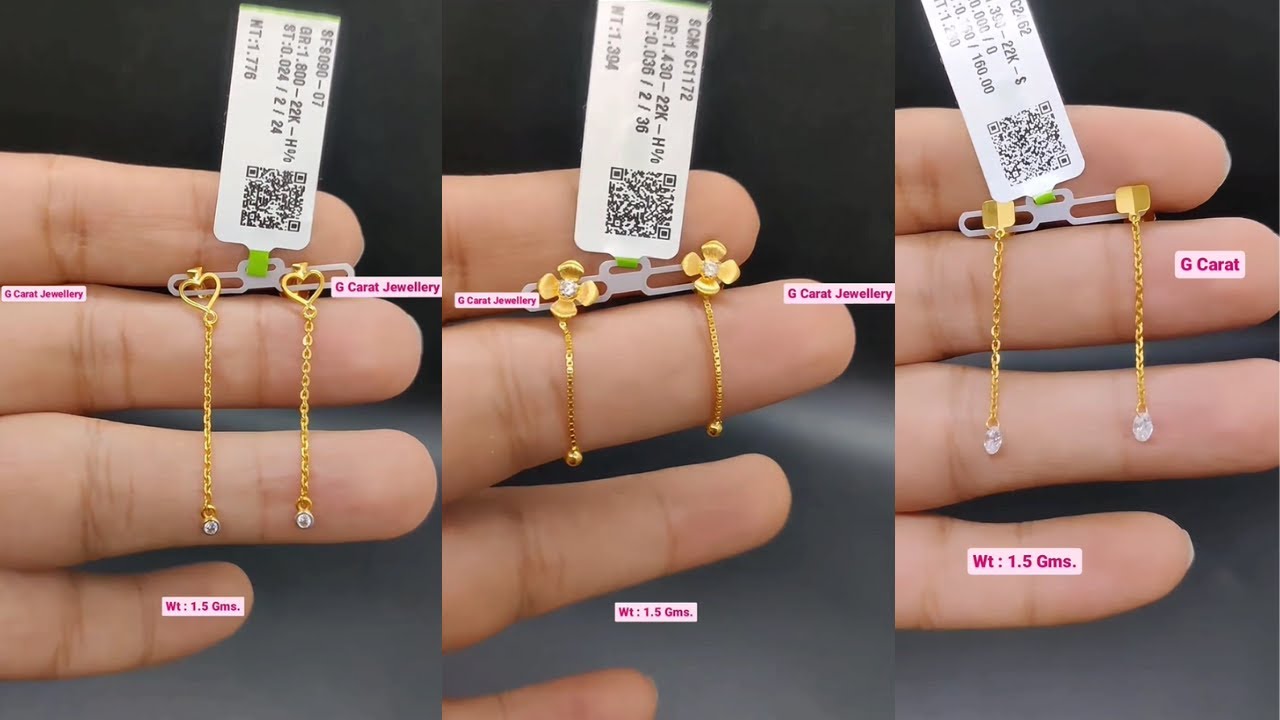 Stunning 22 Carat Sui-Dhaga Earring Designs Unveiled! (With Weight ...