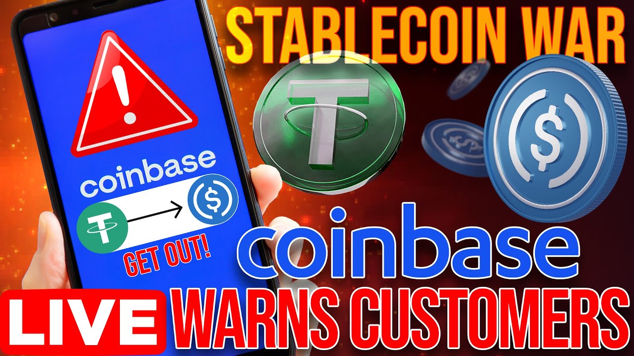 Coinbase Warns Users To Swap Tether for USDC | Stablecoin Wars - YouTube