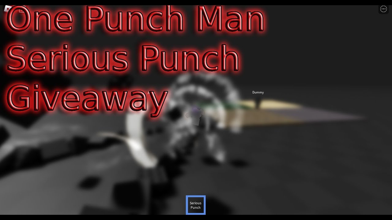 Roblox Studio / Saitama Serious Punch[Uncopylocked / Open Sourced ...
