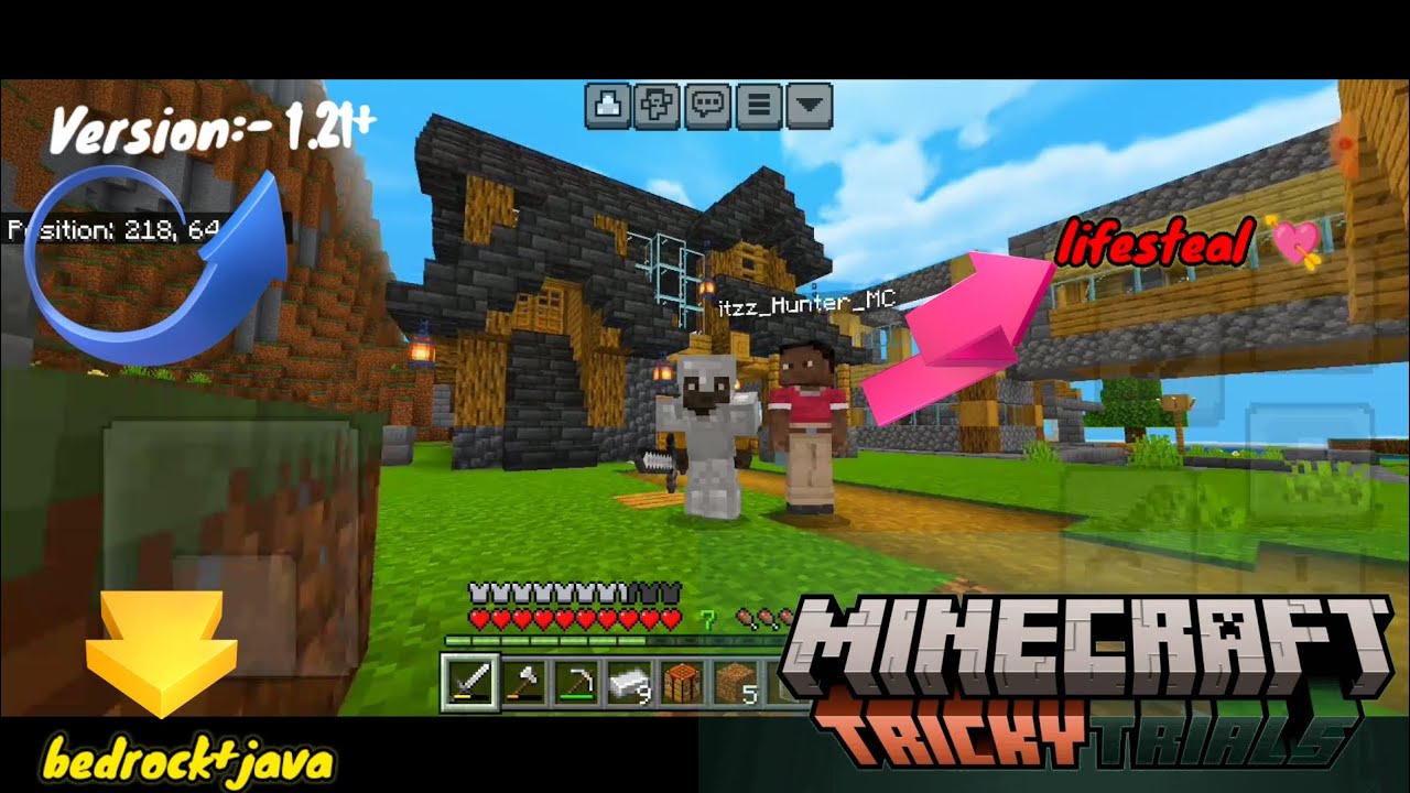 Minecraft free public smp 1.21+ with minecraft tricky trial update ...