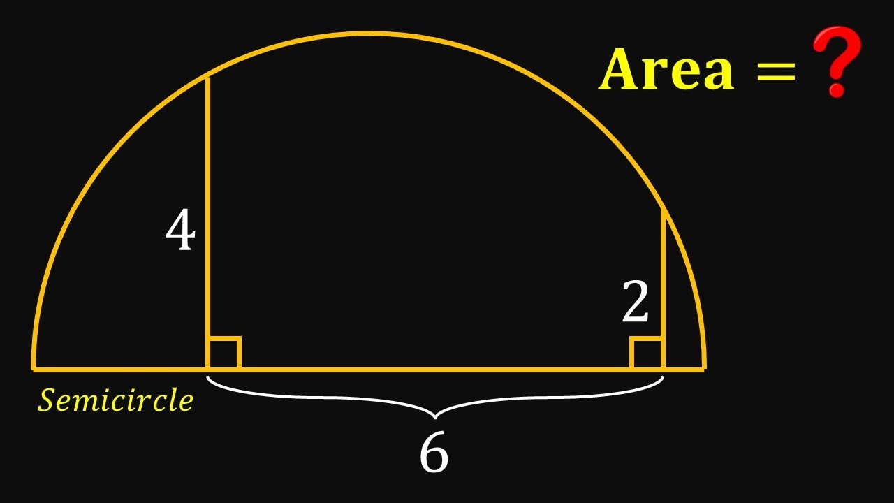 GEOMETRY Challenge How To Find The AREA Of The Semi circle YouTube geometry-challenge-how-to-find-the-area-of-the-semi-circle-youtube