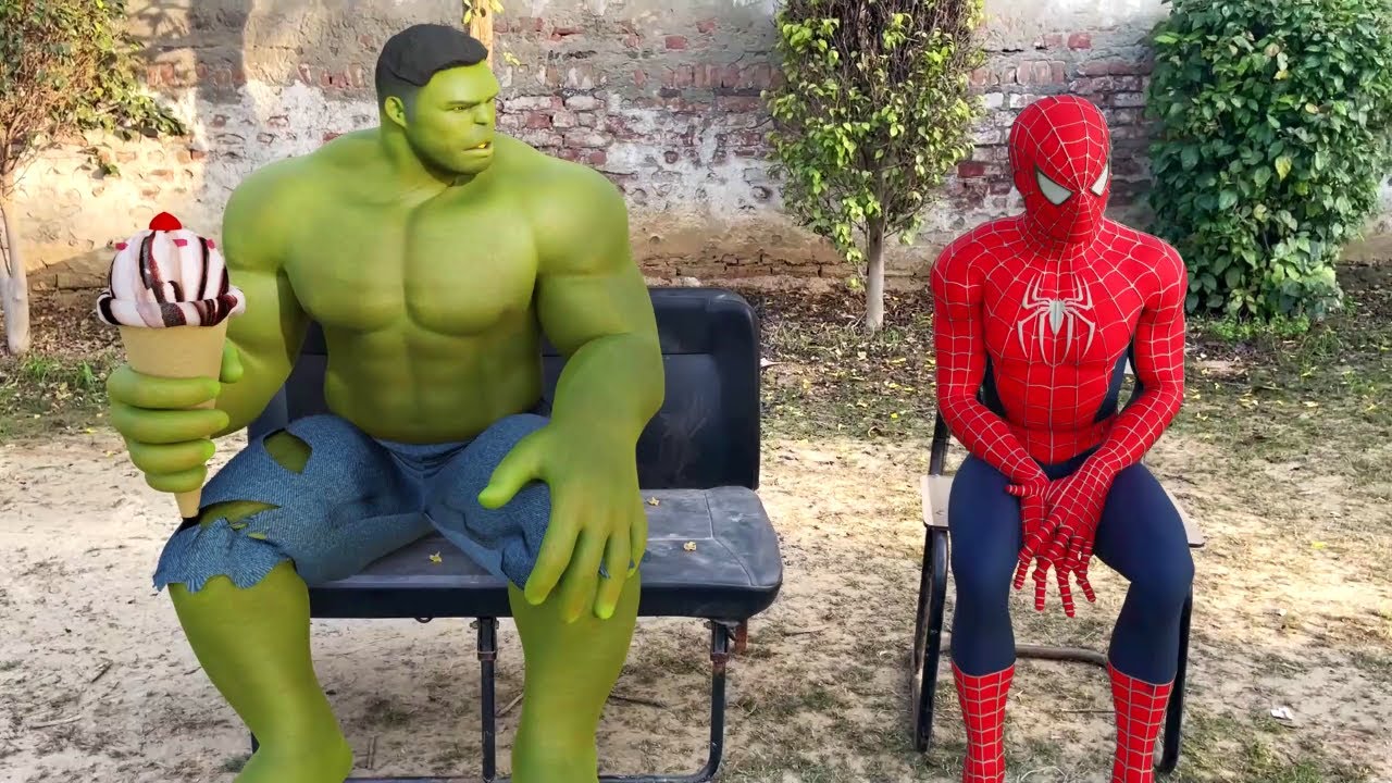 Hulk Vs Spiderman - The Ice-Cream Thief - YouTube