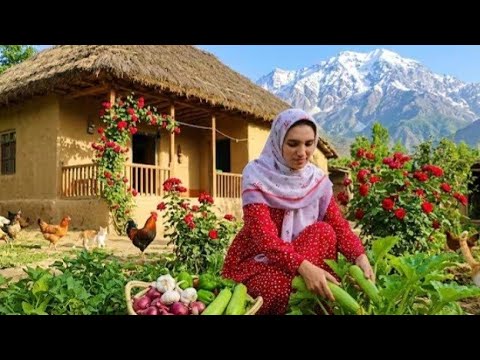 Village Cooking | Delicious Chicken Burger with Fresh Ingredients#short #Village life