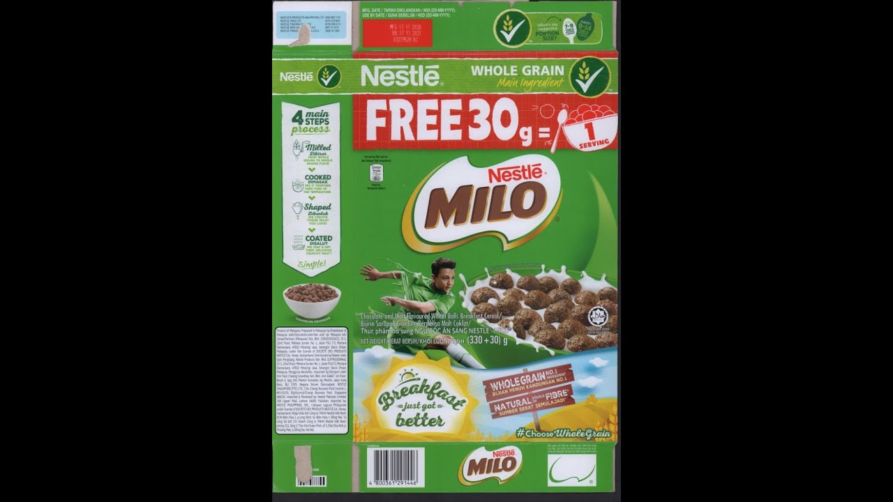 201117 Nestle Milo Free 30g = 1 Serving - YouTube