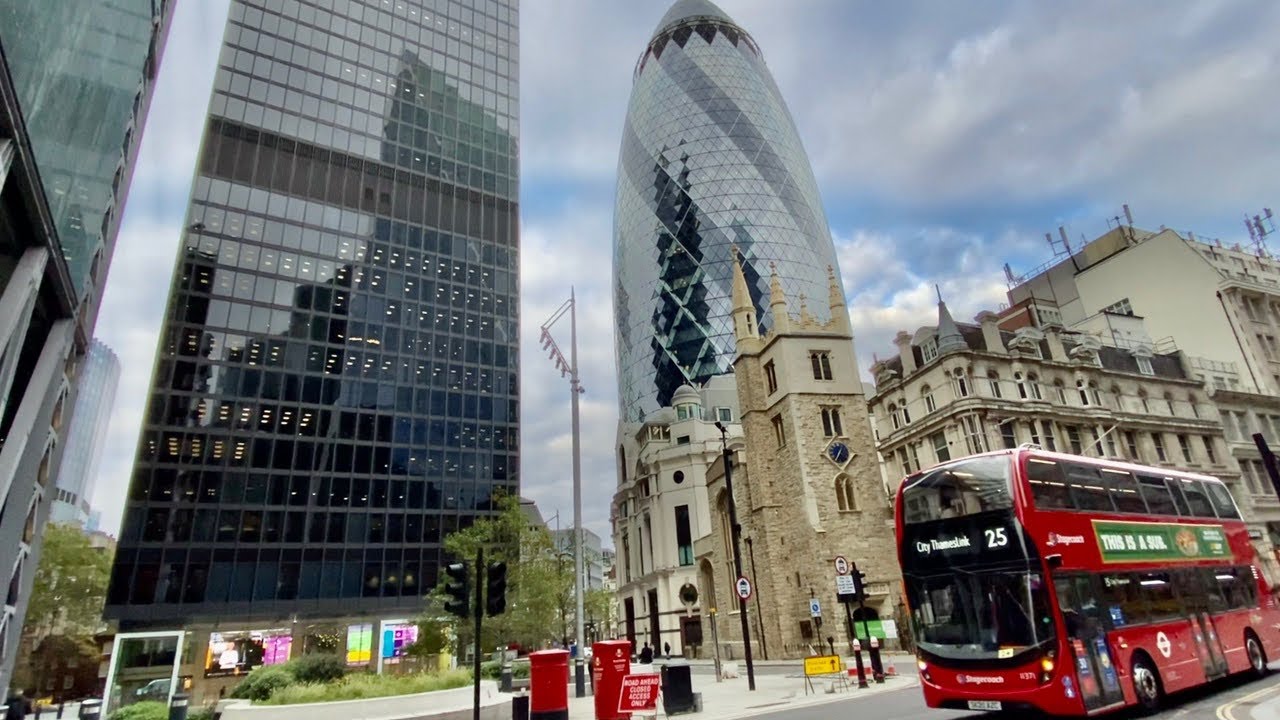 City of London Skyscrapers - Walking Financial District to Bishopsgate ...