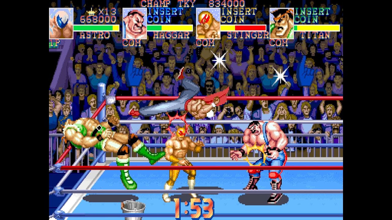 【60fps】Capcom Arcade 2nd Stadium マッスルボマー Astro 1coin ALL(SlamMasters ...