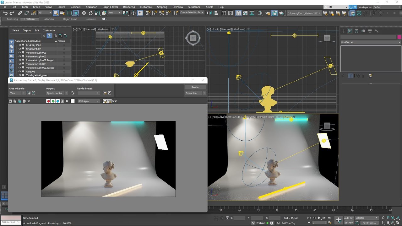 3DS MAX Videocourse - 14 - Lighting, Types of Light, Natural ...