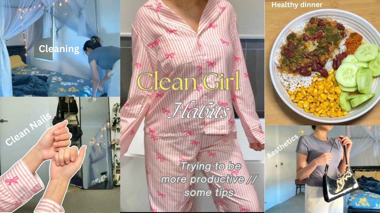 Clean Girl Aesthetics 🌸 // Habits 💕// Routines 🎀 // Productive - YouTube
