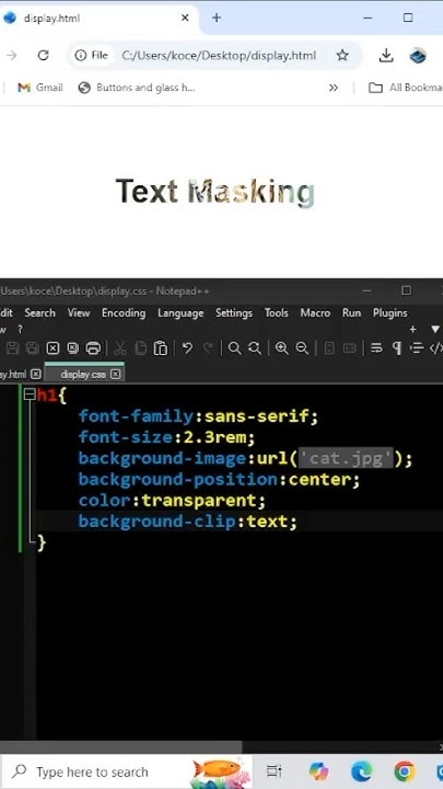 Text Masking Css. #text #coding - YouTube
