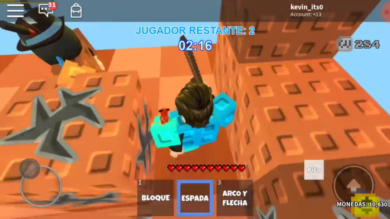 Jugando a eskywars en mi primer video kevin roblox - YouTube