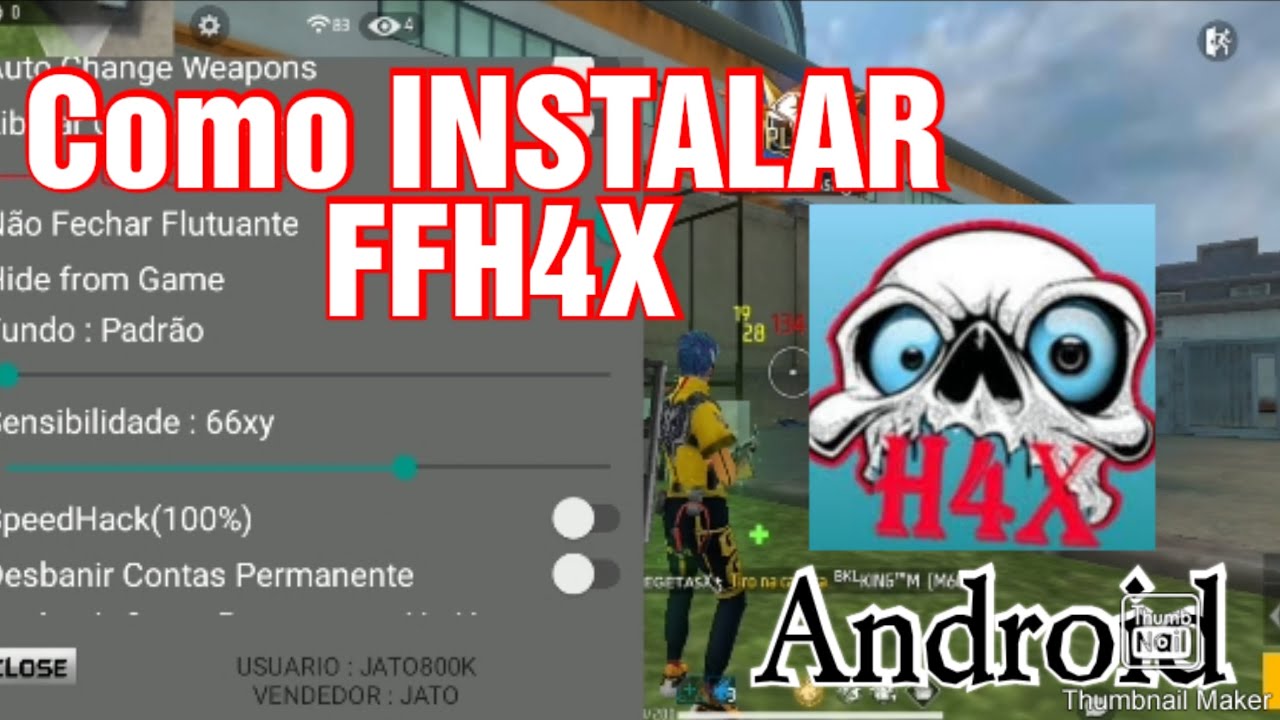 COMO INSTALAR FFH4X - free fire Mod Menu Android Tuto 2024 - YouTube
