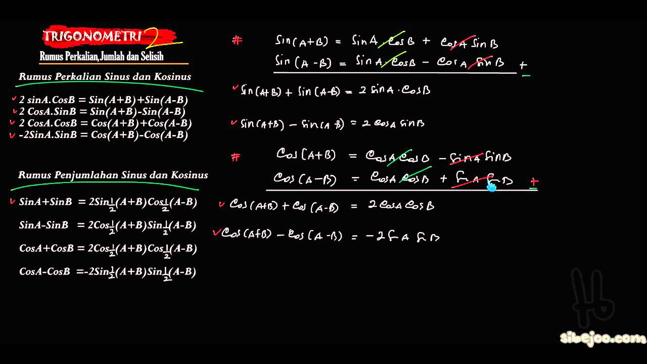 (Trigono) rumus kali dan jumlah.flv - YouTube