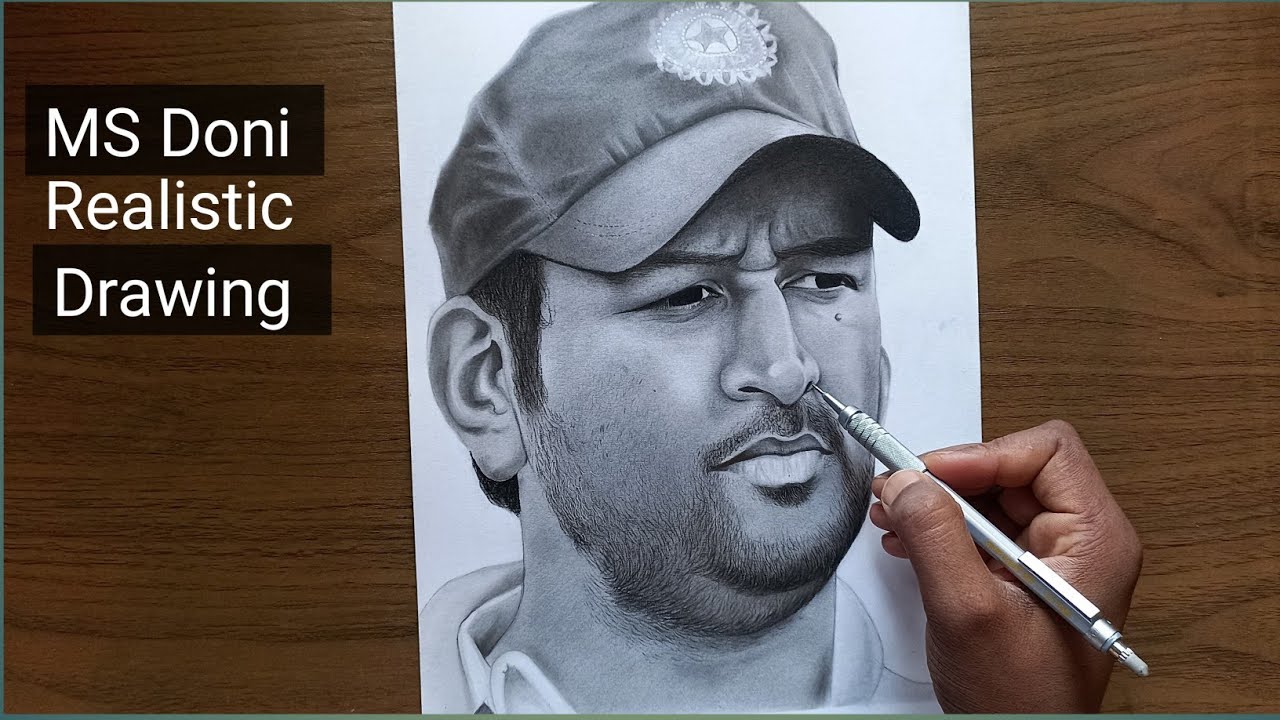 how to draw MS Dhoni drawing / MS Dhoni drawing || - YouTube