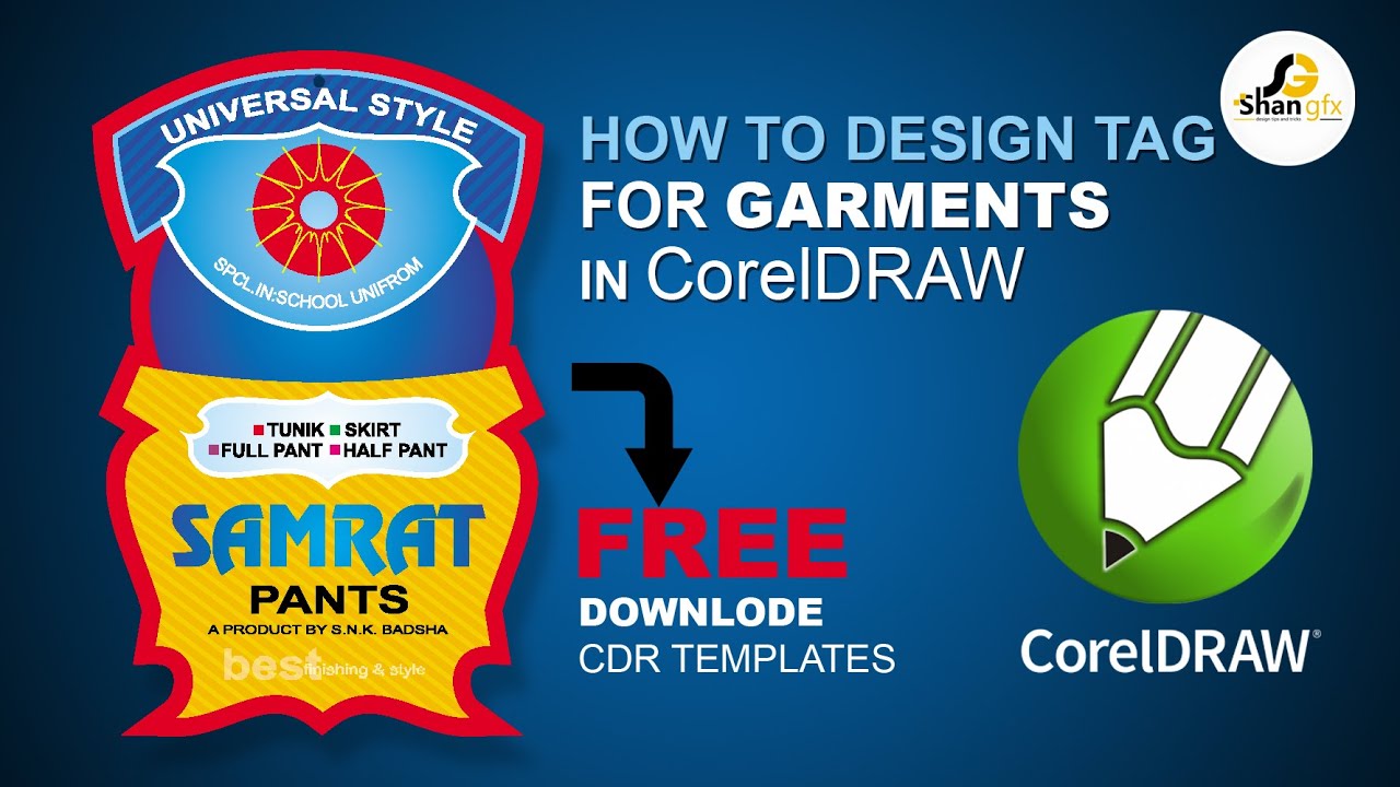 How To Tag Design in CorelDraw | Hang Tag Design Tutorial | Clothing ...