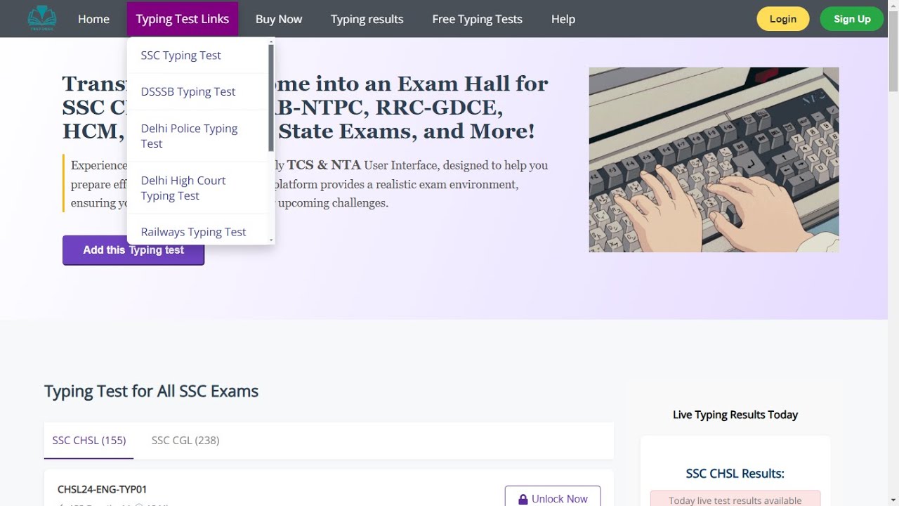 Complete Guide to Testdesk.in | TCS Interface Typing Practice for SSC ...