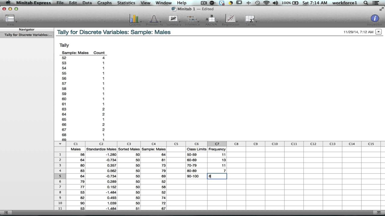Minitab Express (Drawing Pie-Chart) - YouTube