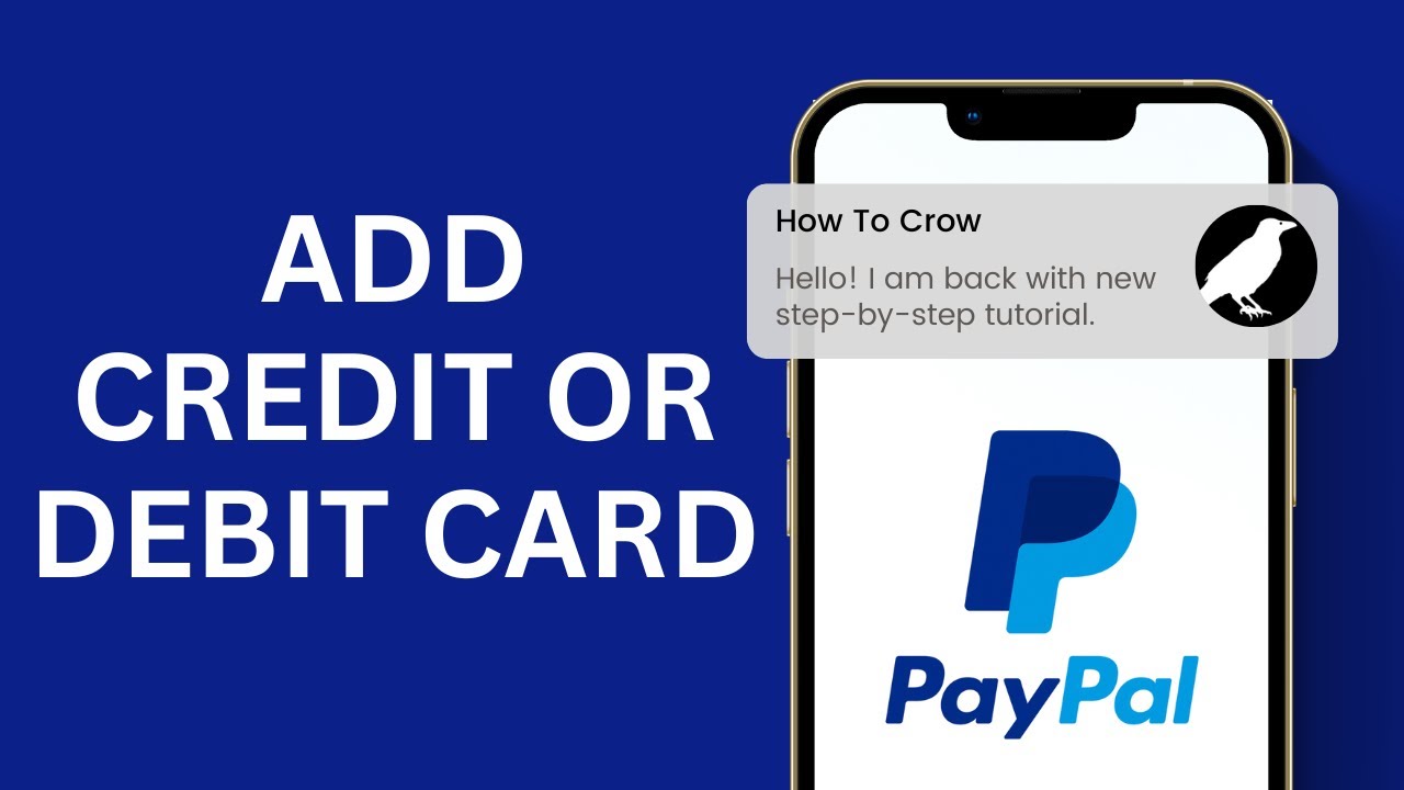 How to Add a Credit or Debit Card to PayPal Account - YouTube
