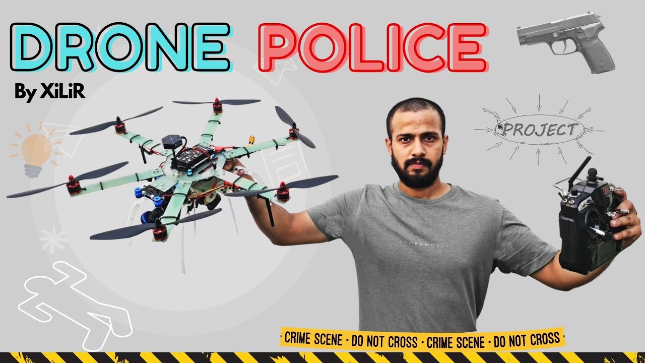 Drone Police Project with surveillance and Pistol | how to make drone ...