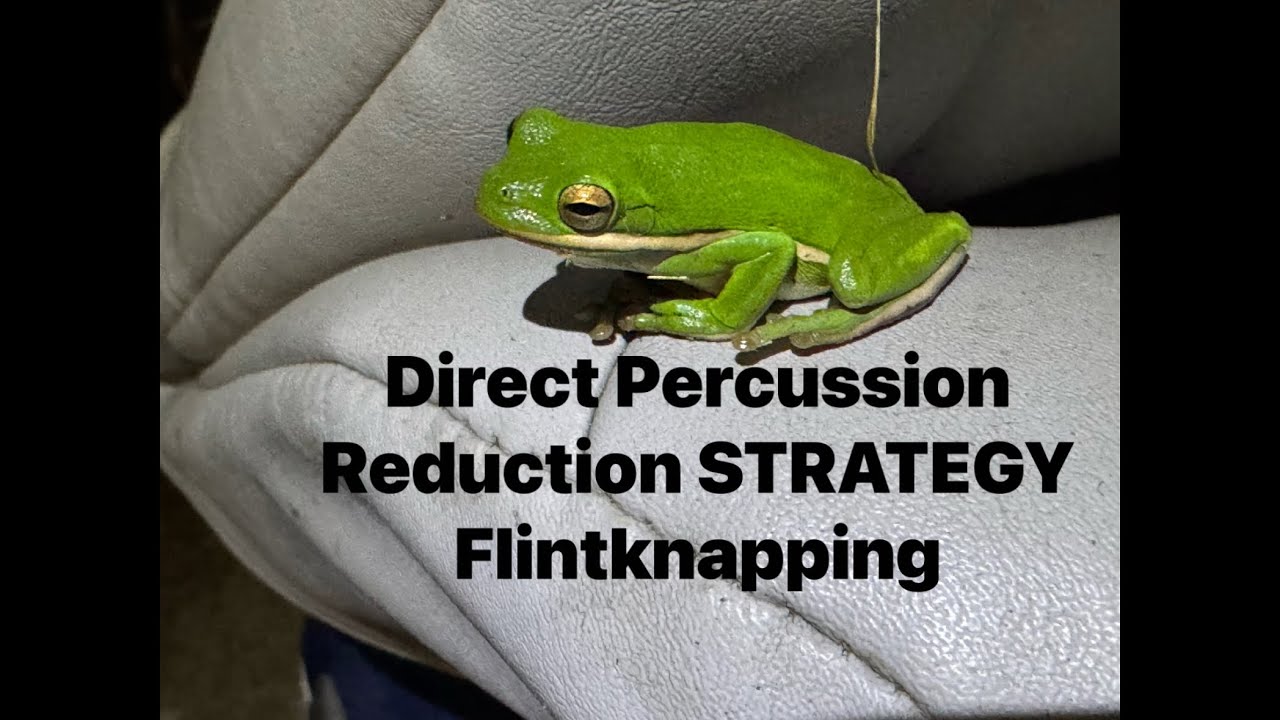 Direct percussion reduction strategy flintknapping - YouTube
