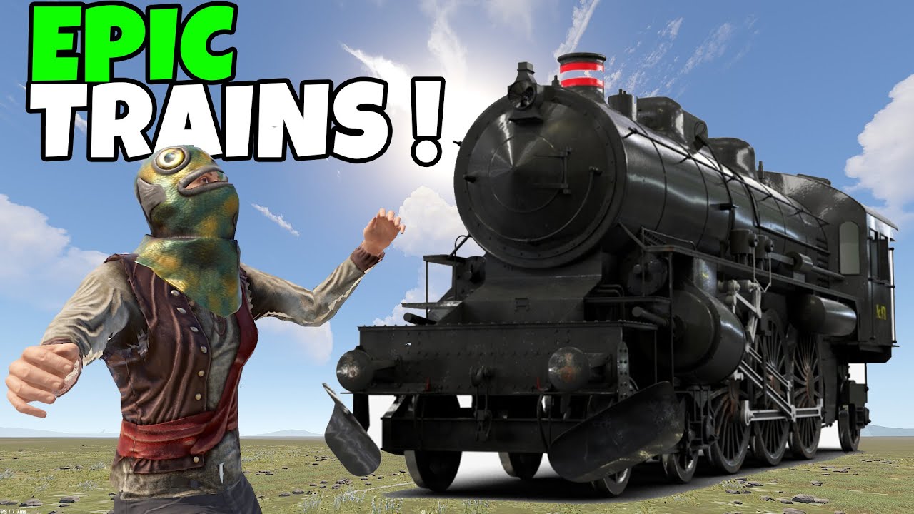 RUST - SURVIVING NEXT TO THE *NEW* TRAINS ! - YouTube