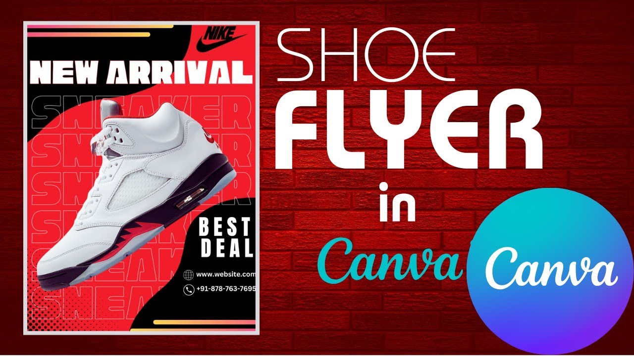 Stylish Shoe Flyer Design | Canva Tutorial for Beginners - YouTube