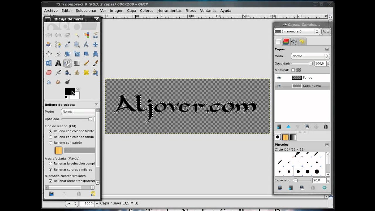 Texto con Contorno Difuminado, usando GIMP - YouTube