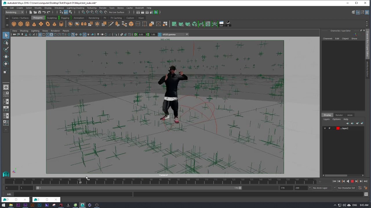 Test 3D tracking in Nuke and Maya - YouTube