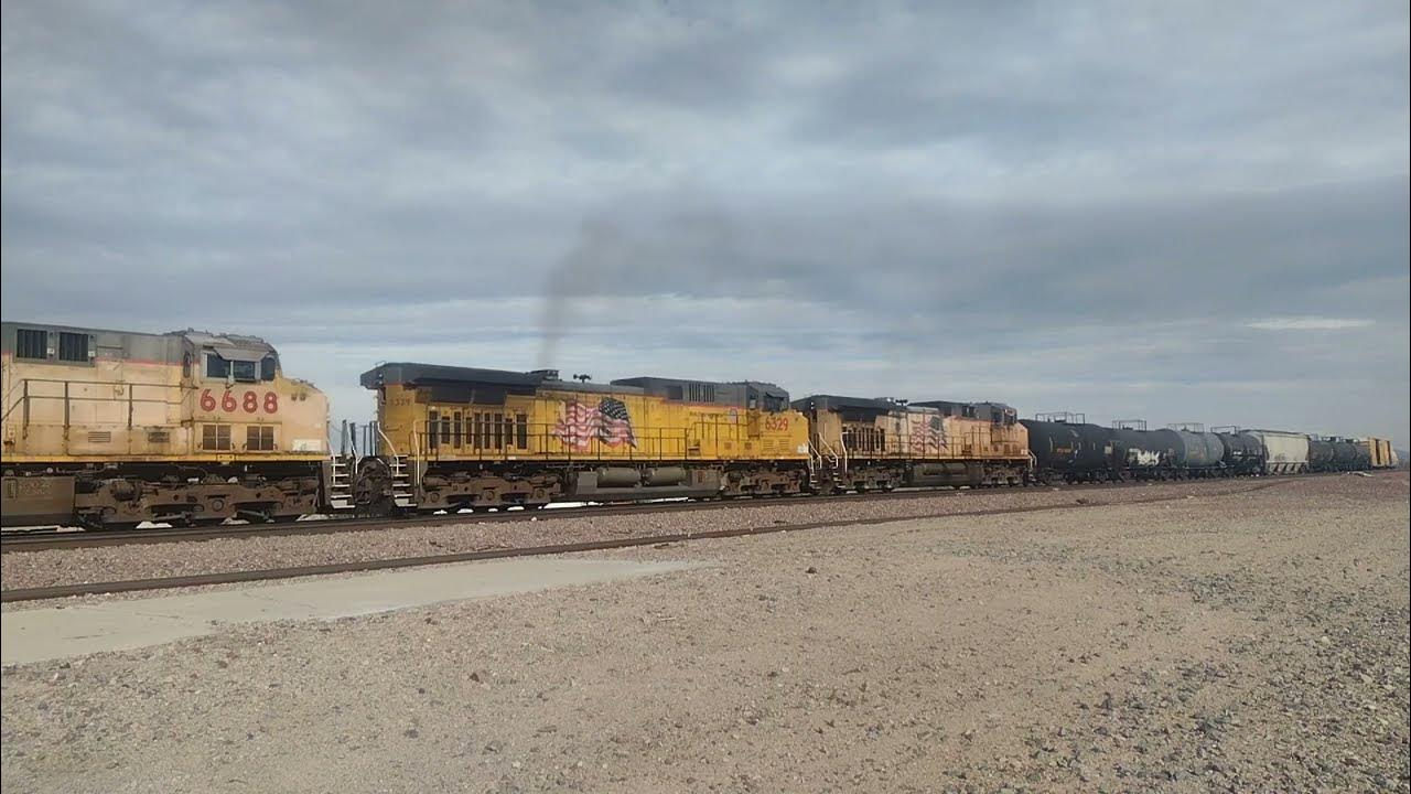 WB UP Manifest Train Feat Rear DPU At Daggett Ca! - YouTube