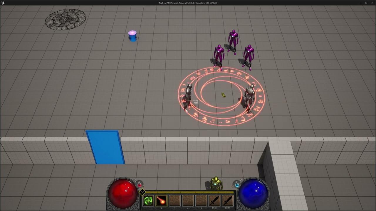 Unreal Engine Top-Down RPG Template: Area Target Active Skills - YouTube