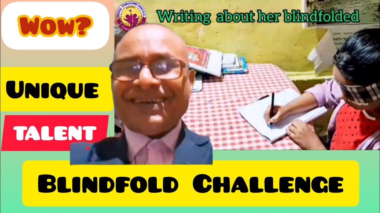 Blindfold Challenge || Blindfolded Writing Challenge || - YouTube