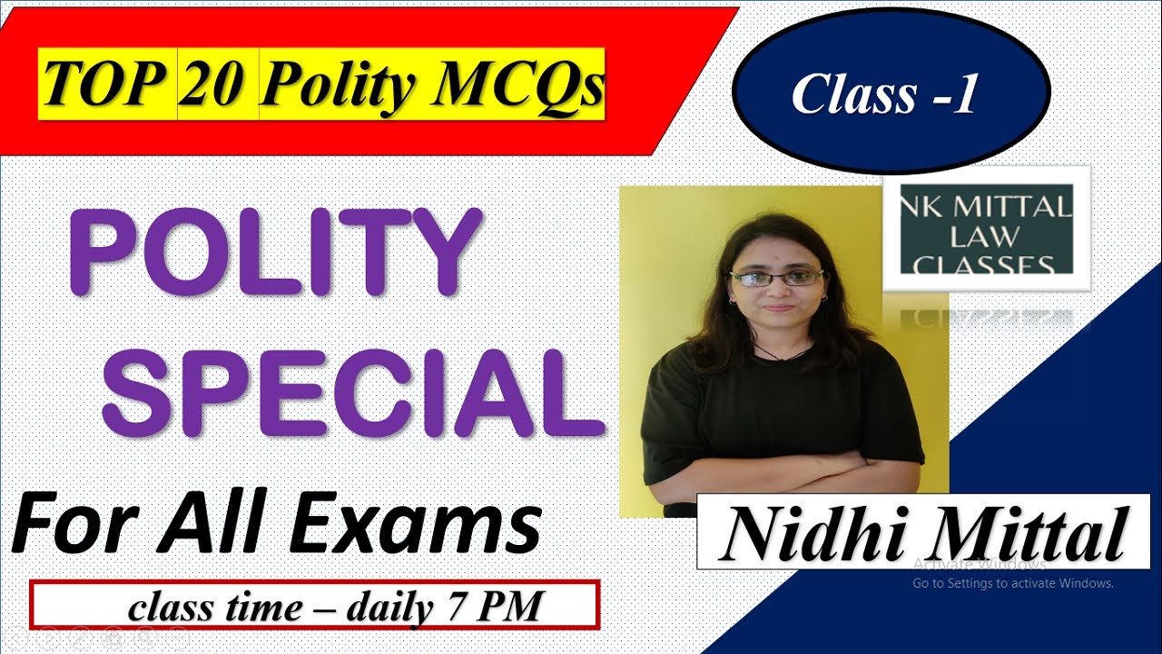 Indian polity and constitution MCQs | TOP 20 Polity MCQs For All Exams ...