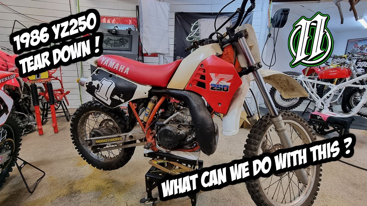 Yamaha YZ250 two-stroke 1986 race bike time laps tear down: this thing ...