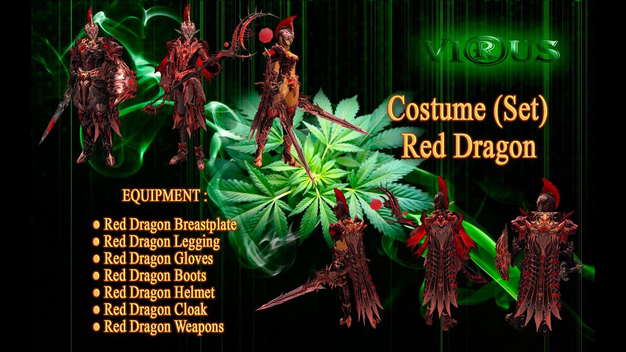 Lineage 2 Costume,Weapons (Set) Red Rragon √i®uS - YouTube
