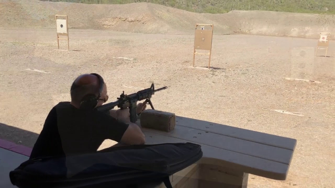 Glock 19 pistol and AR-15 style rifle practice for actor Brian Nahas ...