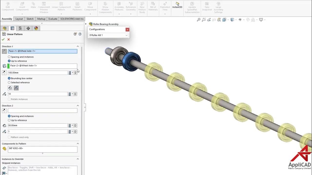 Configured Skipped Instances in Patterns | SOLIDWORKS 2023 - YouTube
