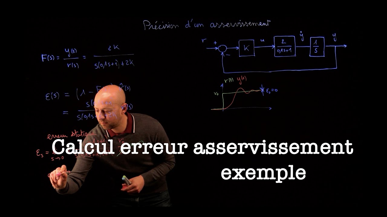 Précision d'un asservissement, partie 2/2 : Exemple - YouTube