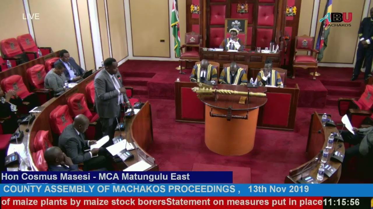 COUNTY ASSEMBLY OF MACHAKOS Live Stream - YouTube