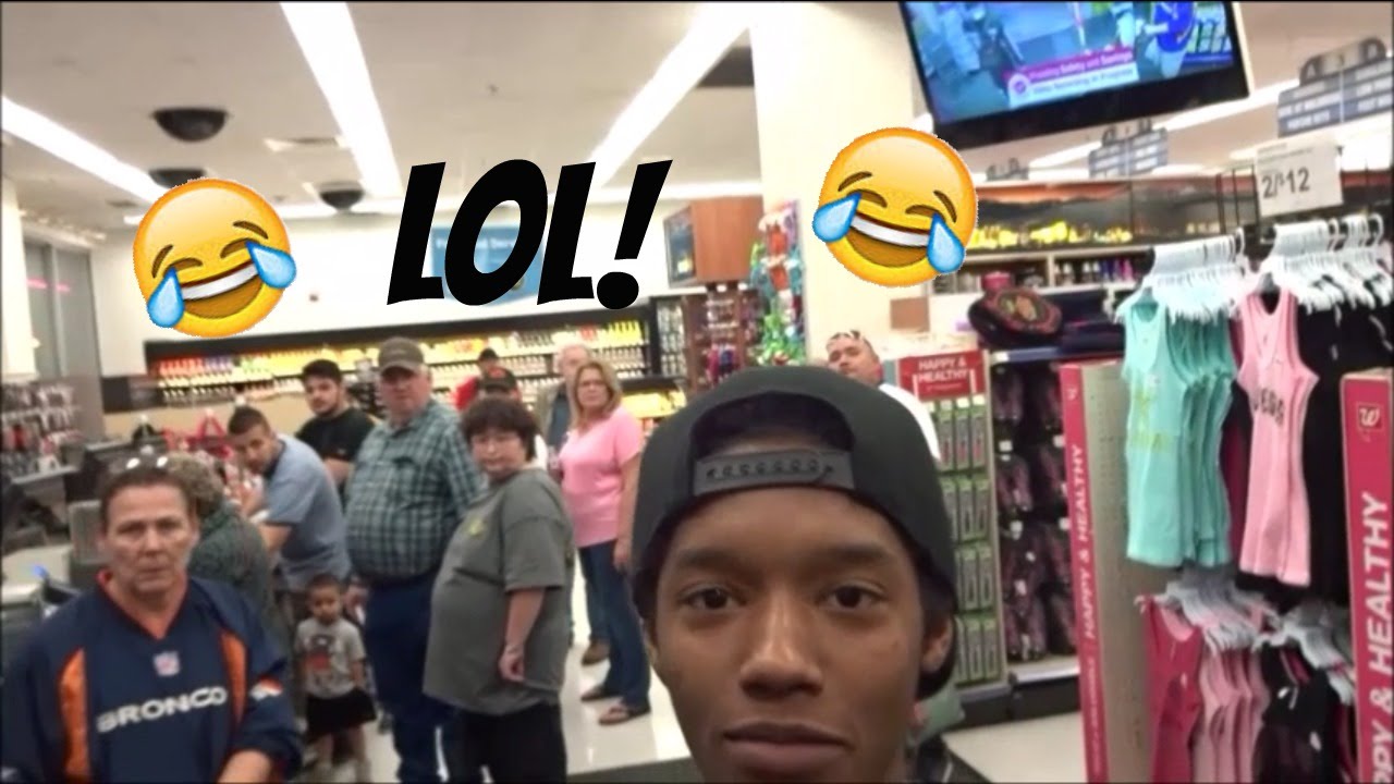 Yelling in stores prank!!! - YouTube