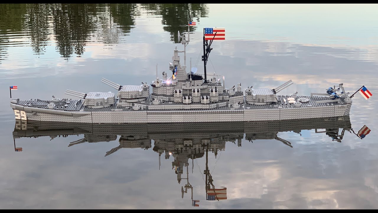 LEGO USS Massachusetts BB-59 RC - YouTube