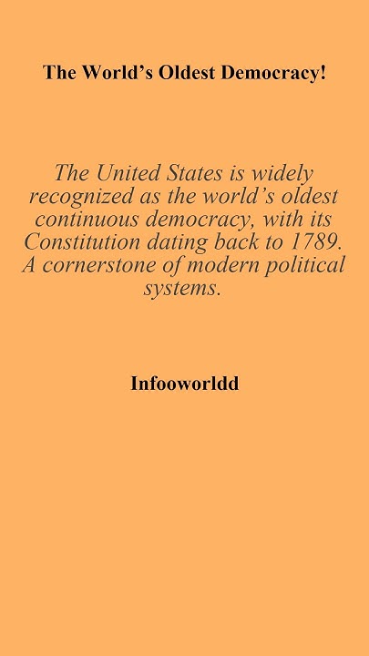 United States | The World’s Oldest Democracy - YouTube