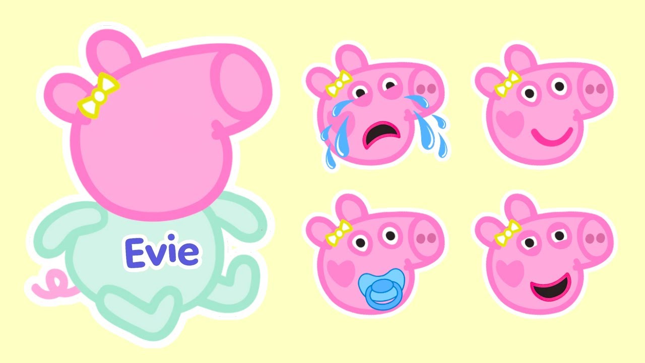 Peppa Pig Baby Evie's Arrival! 🤪 Sticker Activity for Kids - YouTube