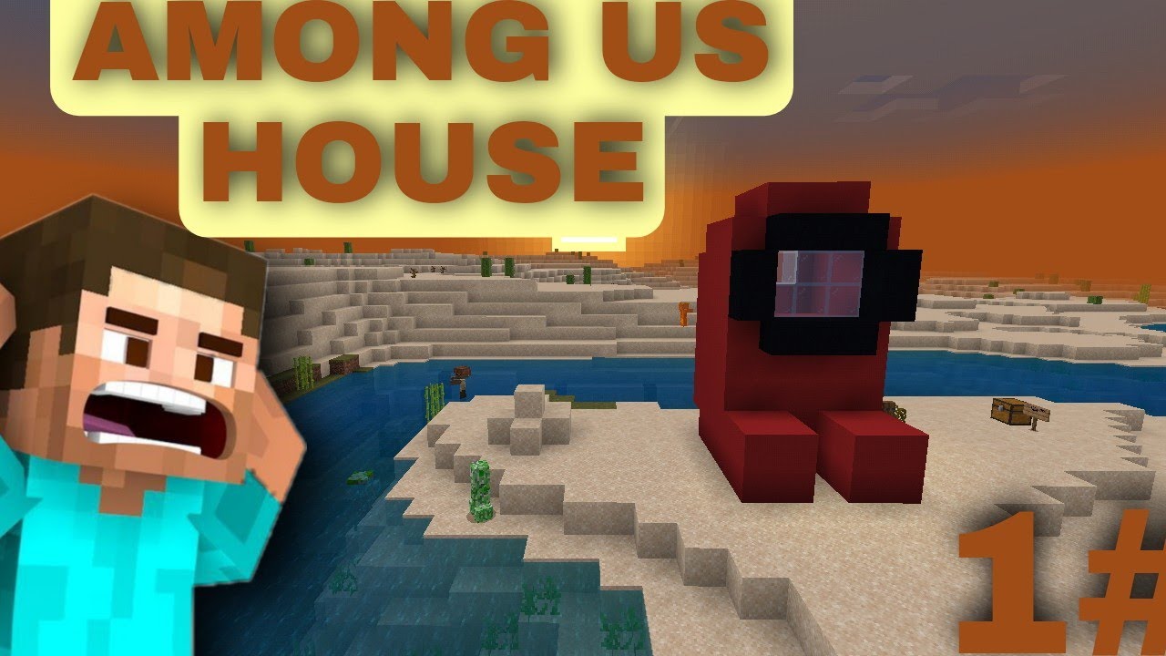 How to make among us house tutorial in / MINECRAFT POCKET EDITION 1.17 ...