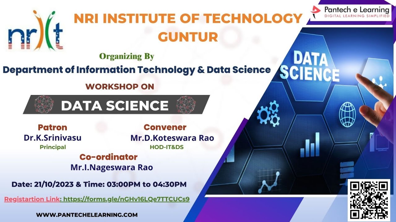 Webinar On Data Scince Nri Institute Of Technology Guntur Pantechelearning Youtube