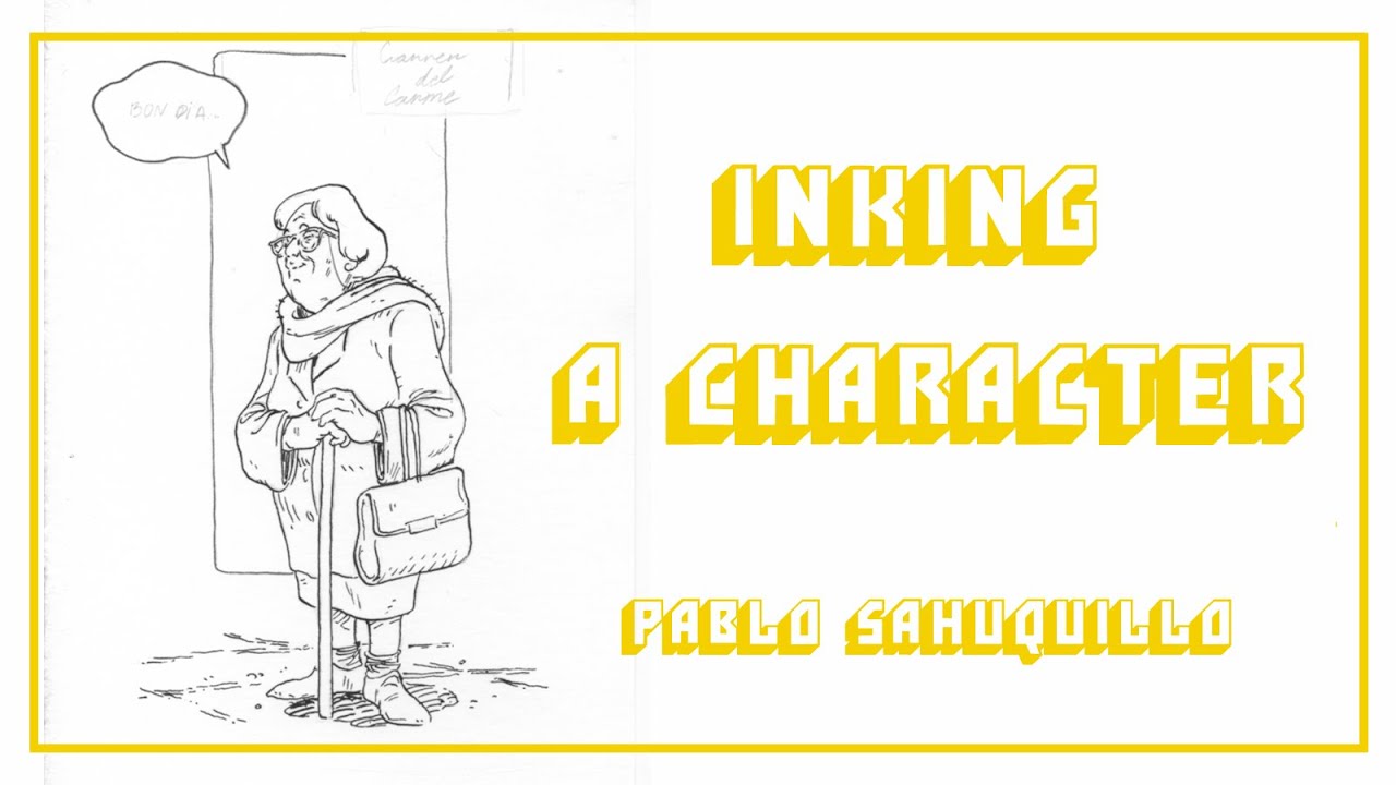 Ink. Inking a character - YouTube