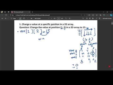 21. Assigning & Modifying 2D Arrays with Step-by-Step Solutions | Pseudocode Made Easy! - YouTube
