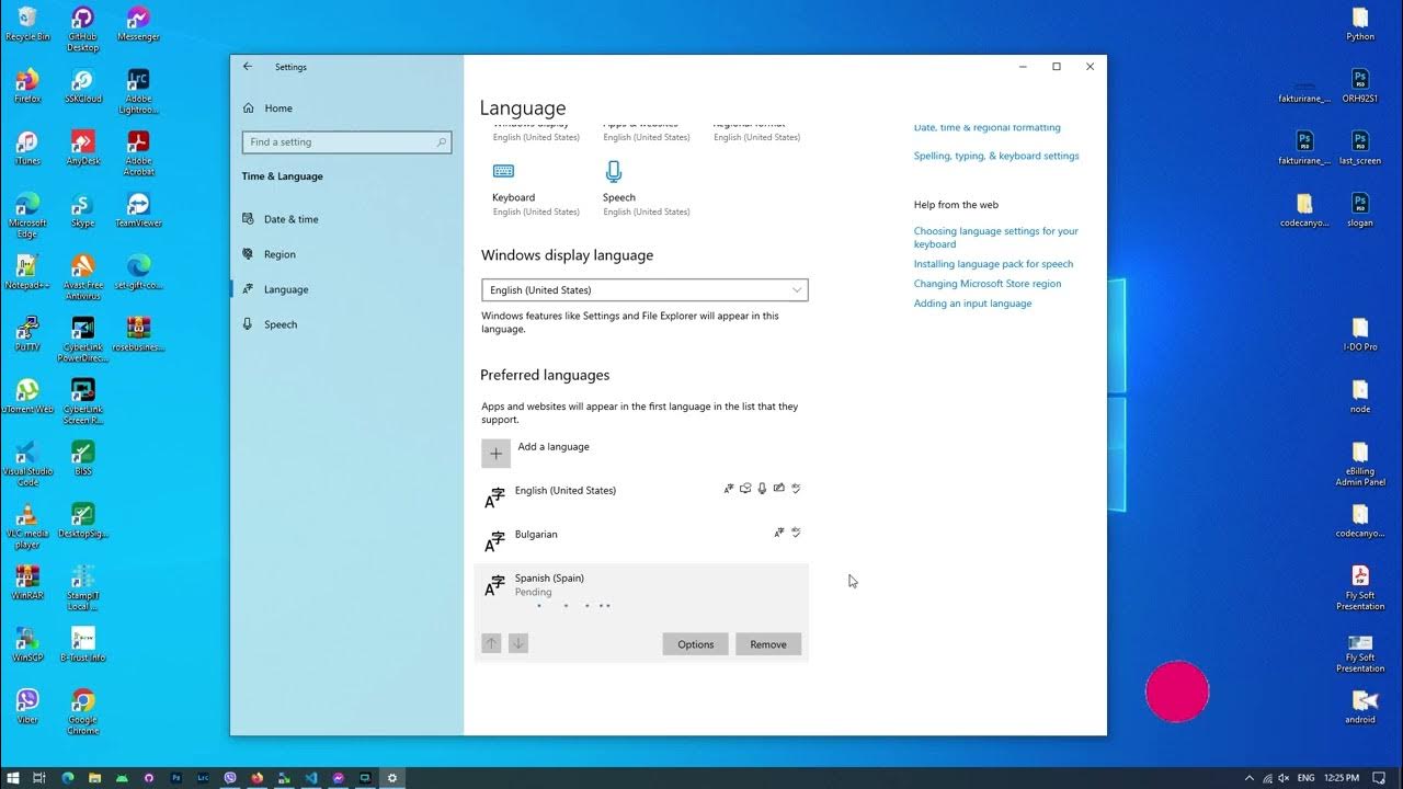 How to: add new language in Windows 10 - YouTube