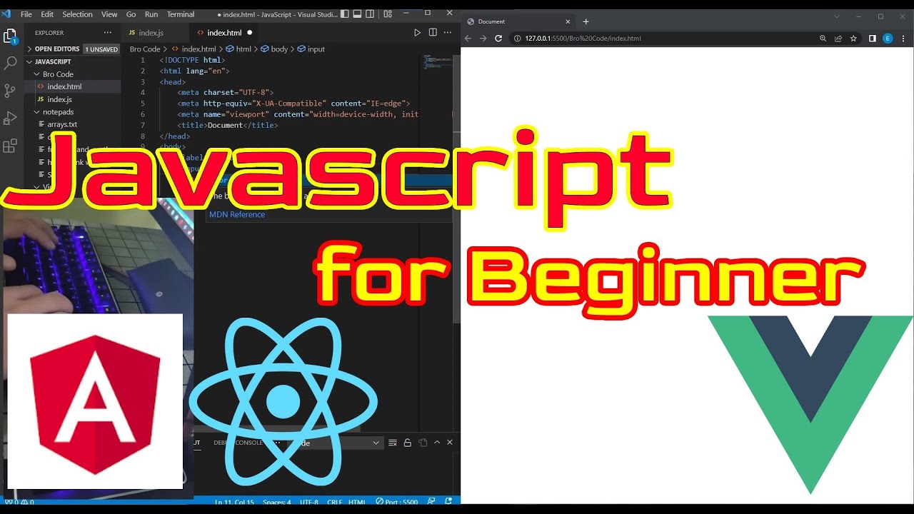 A newbie tries to Code (Javascript) - YouTube