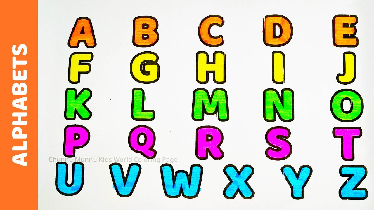 ABCD Upper Case | Fun Alphabet Coloring Activity | Learn ABC for ...