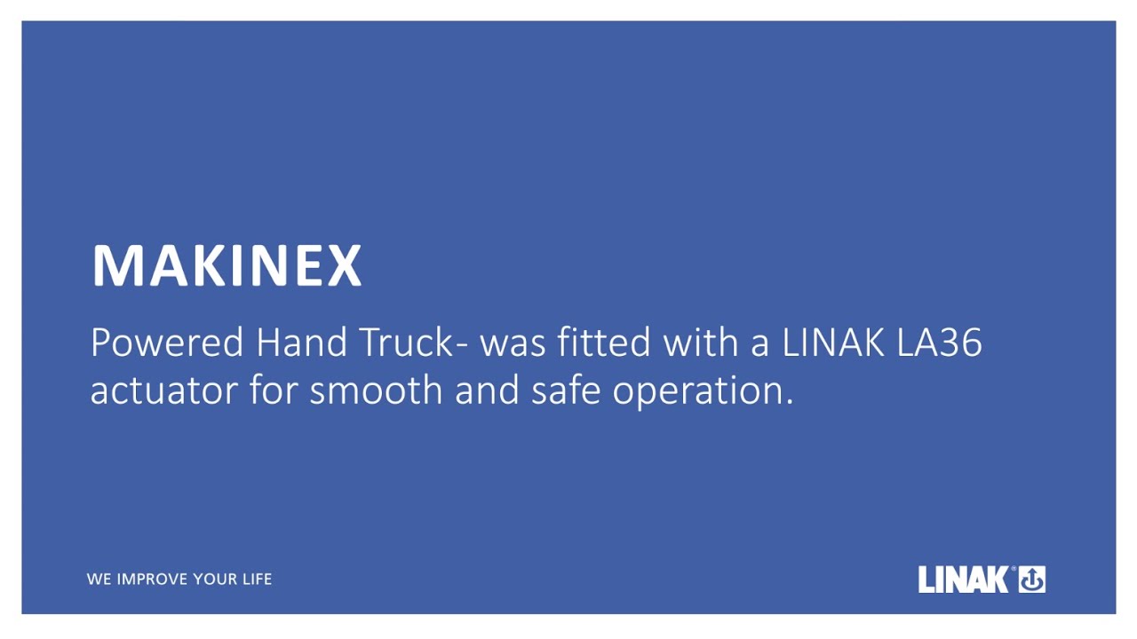 MAKINEX Powered Hand Truck fitted with LINAK LA36 - YouTube
